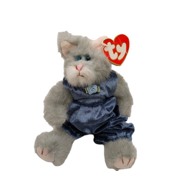 Ty | Toys | Whiskers The Cat Ty Beanie Baby Babies 8 Plush Stuffed Gray ...